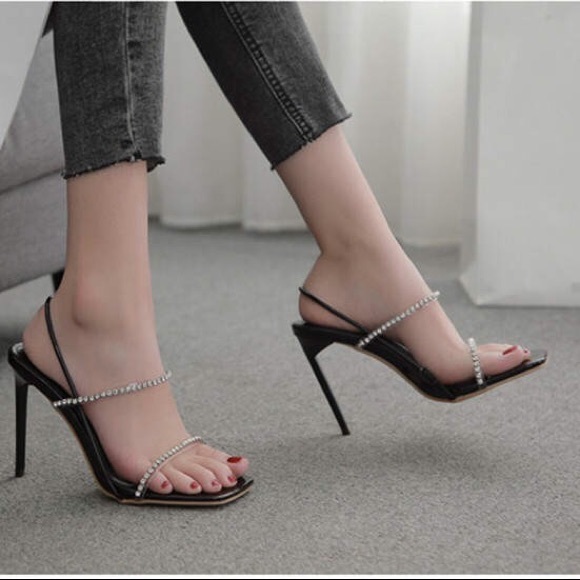 Shoes | Gem Strappy Heels | Poshmark